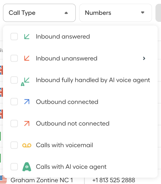 Call History In Aircall Dashboard Aircall